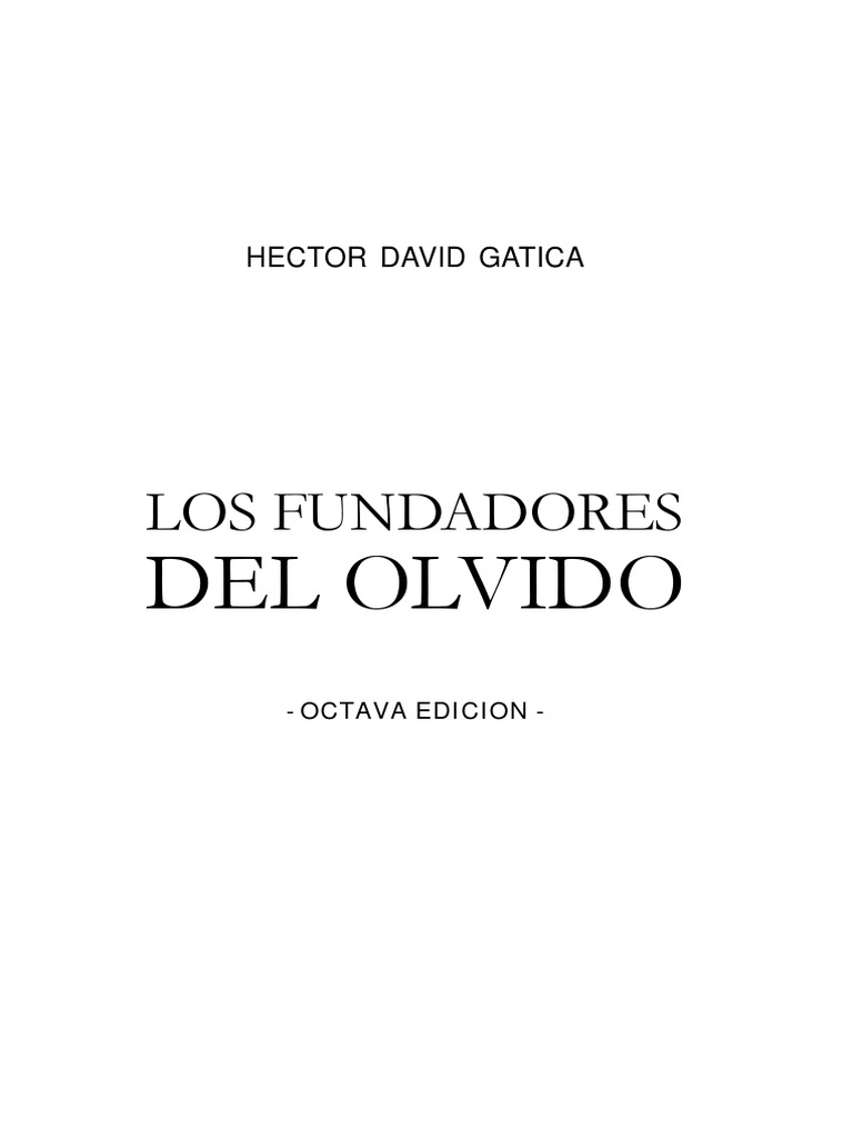 Los Fundadores Del Olvido - Héctor David Gatica | PDF | Cuentos | Poesía