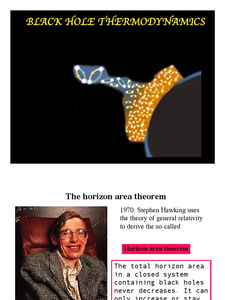 Black Hole Thermodynamics | PDF | Hawking Radiation | Entropy