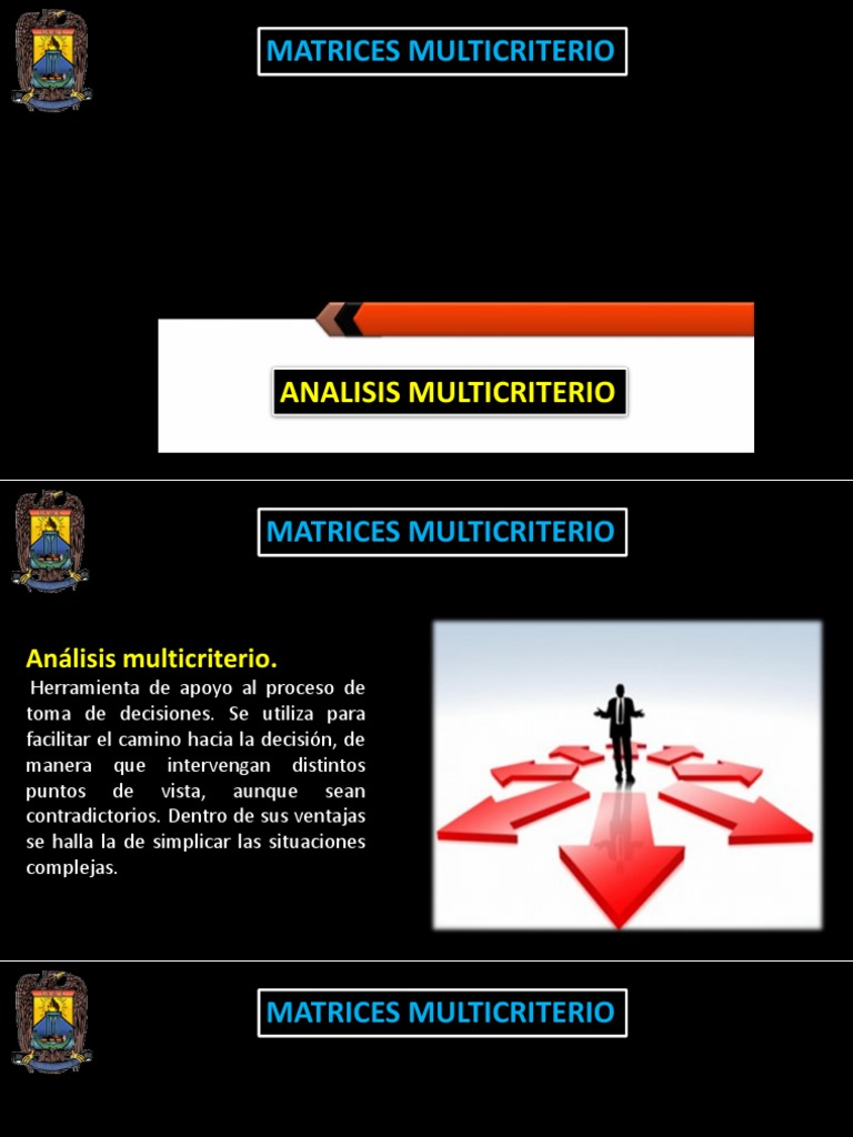 MATRICES Presentacion | PDF | Toma de decisiones | Matriz (Matemáticas)