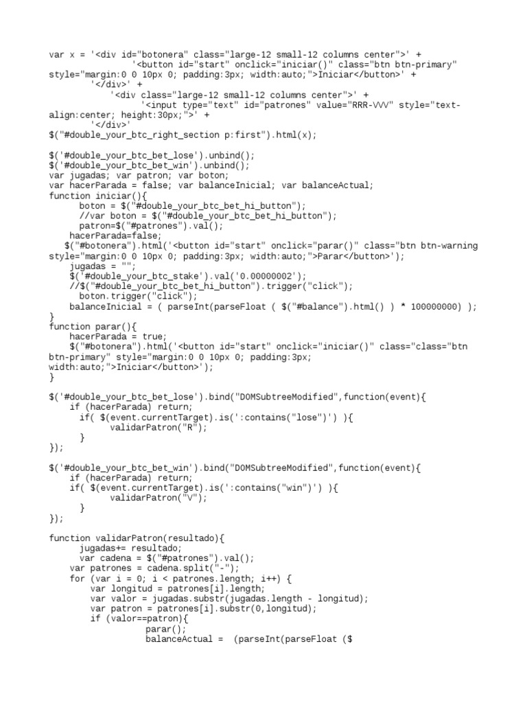 Automated Bitcoin Betting Script Using Pattern Detection | PDF ...