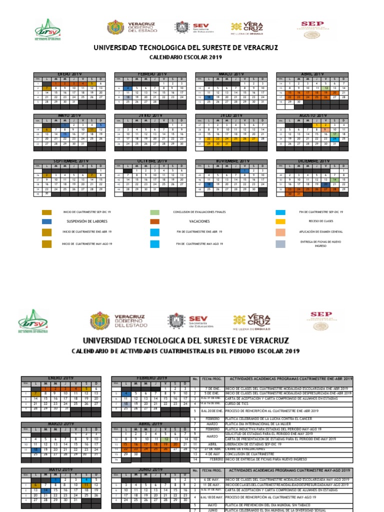 Calendario Utsv 2019 | PDF
