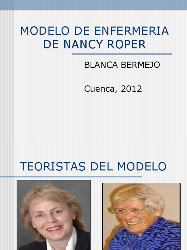 Modelo de Enfermería de Roper | PDF | Enfermería | Homo Sapiens