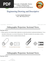 Lecture 9 - Sectional Views - Isometric Drawings | PDF