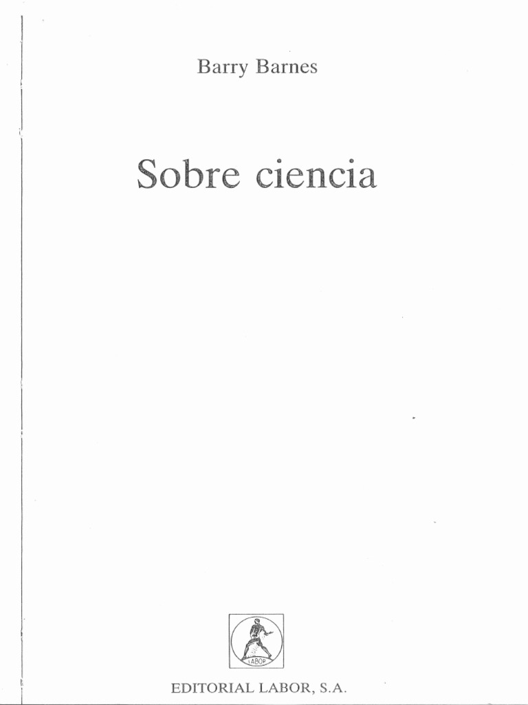 Barry Barnes Sobre Ciencia Los Expertos en La Sociedad | PDF | Analogía ...