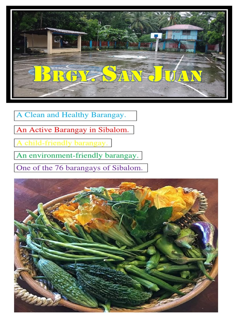 A Clean and Healthy Barangay | PDF | Cooking, Food & Wine | Wellness