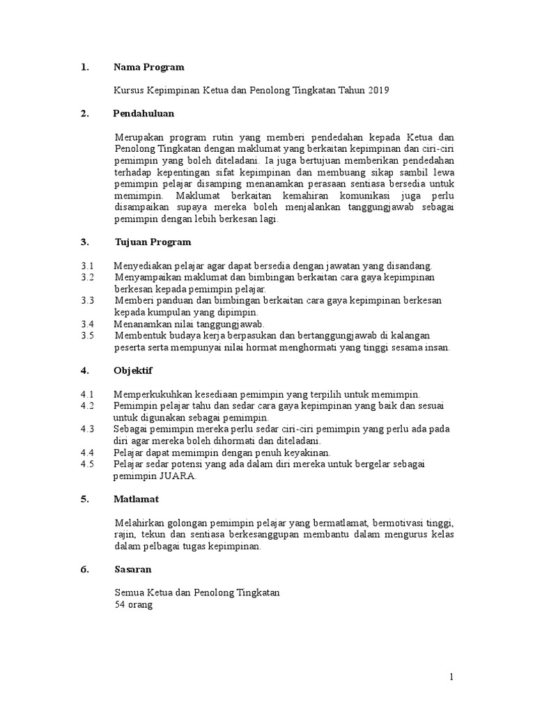 Kursus Kepimpinan | PDF