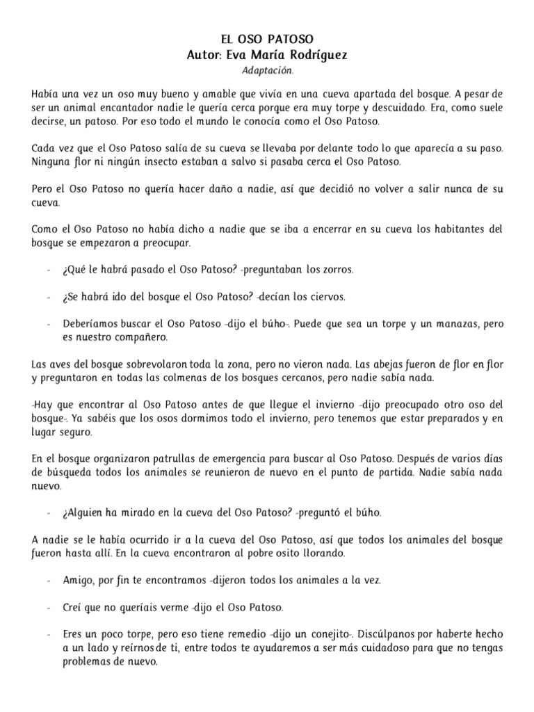 El Oso Patoso | PDF