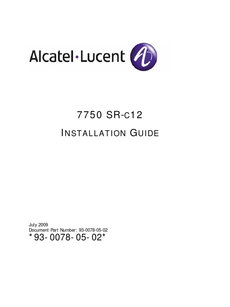 7750 SR c12 Installation Guide PDF | PDF | Multiprotocol Label ...