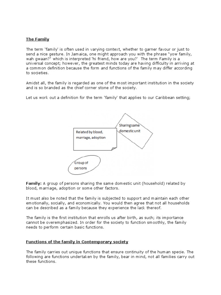 Types and Functions of Caribbean Families | PDF | Family | Marriage