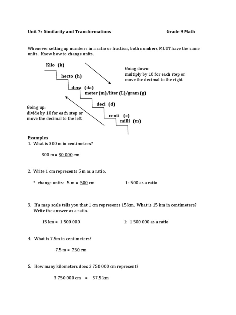 Grade 9 - Unit 7 Notes | PDF | Triangle | Rectangle