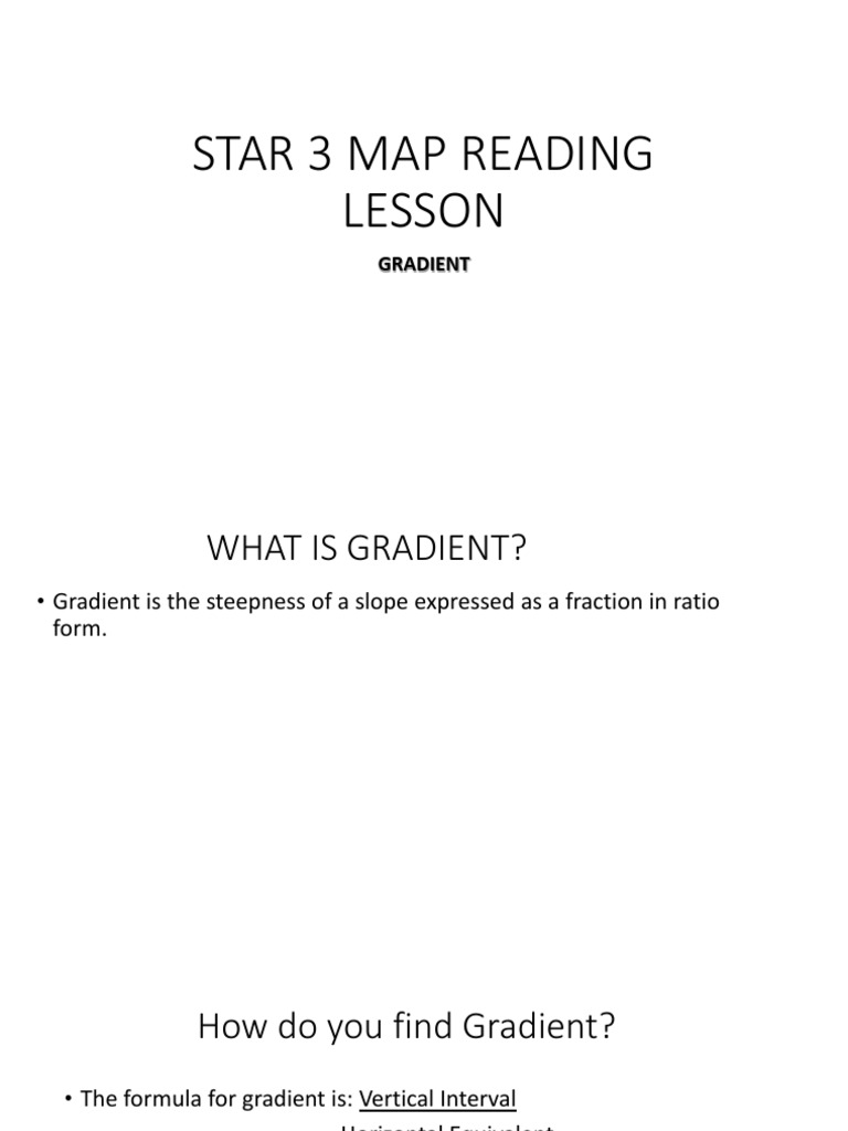 Understanding Gradient in Map Reading | PDF