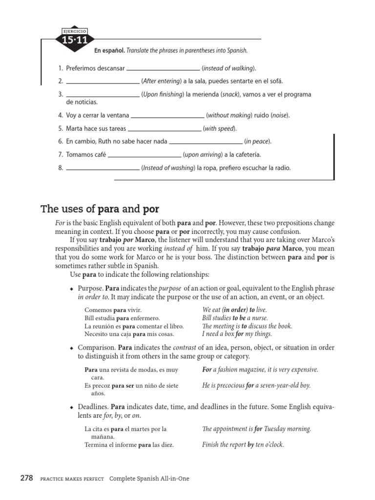 Practice Makes Perfect Complete Spanish All-In-One, 2nd Edition-287-292 | PDF | Verb ...