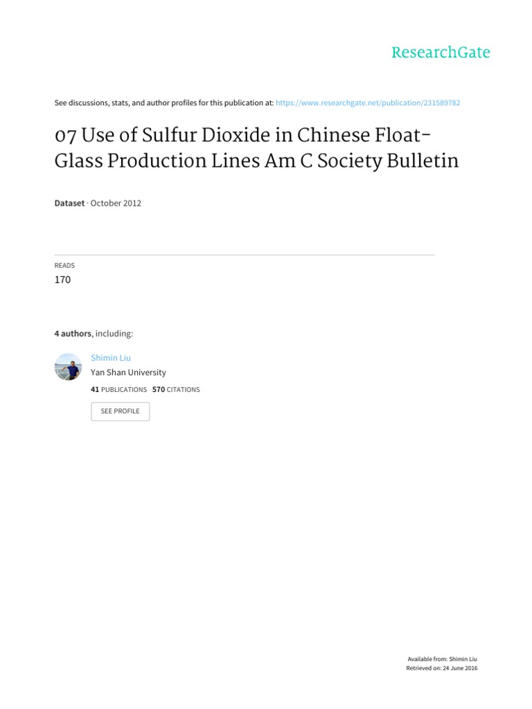 07 - Use of Sulfur Dioxide in Chinese Float-Glass Production Lines - Am ...