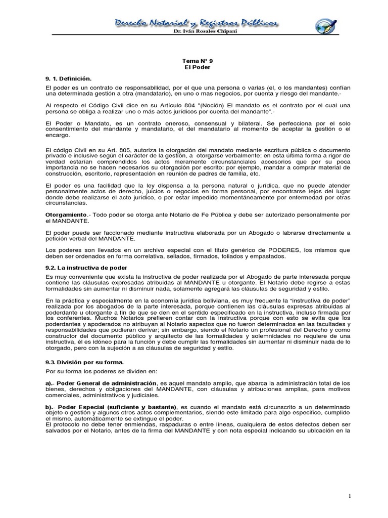 Que Es Un Poder PDF | PDF | Conceptos legales | Virtud