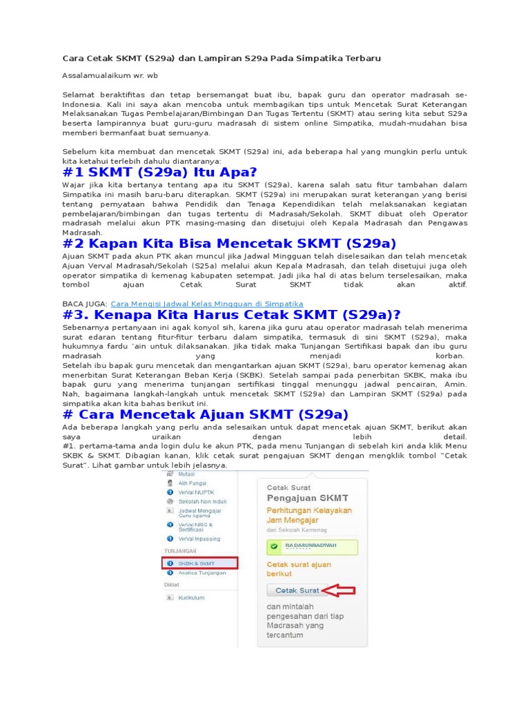 Cara Cetak SKMT | PDF