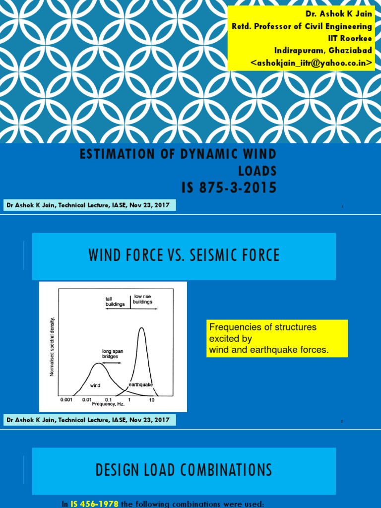 Prof Ashok Jain - Estimation of Dynamic Wind Loads | PDF | Wound | Wind Speed