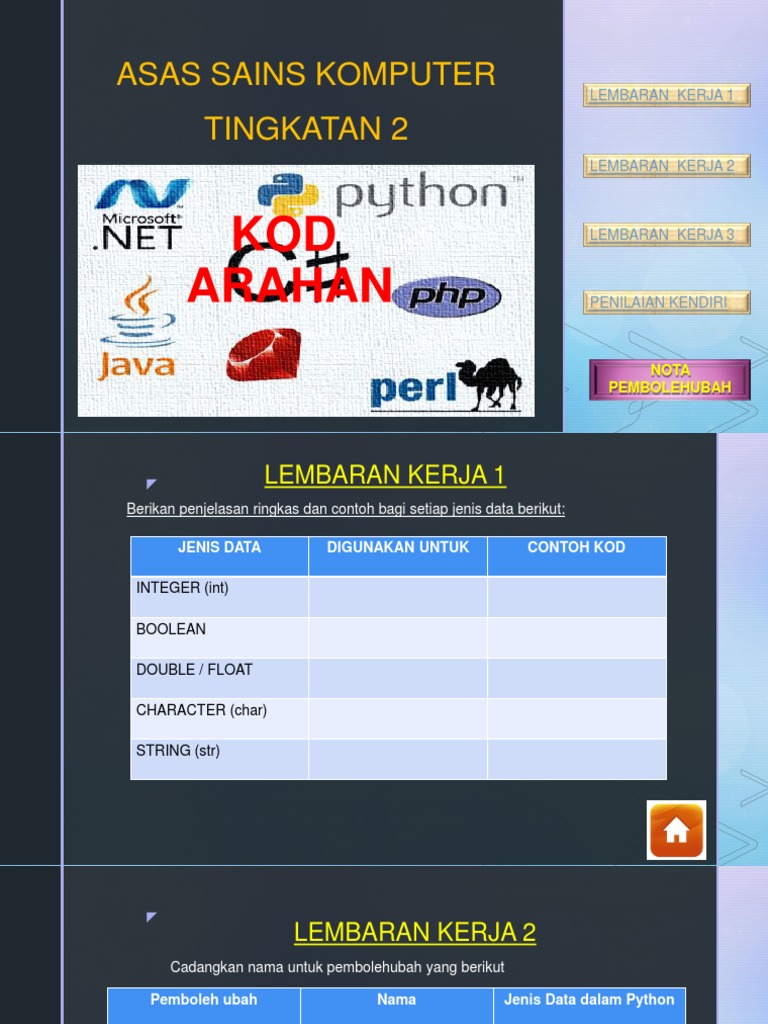 Kod Arahan Latihan | PDF | Metode & Bahan Ajar | Komputer