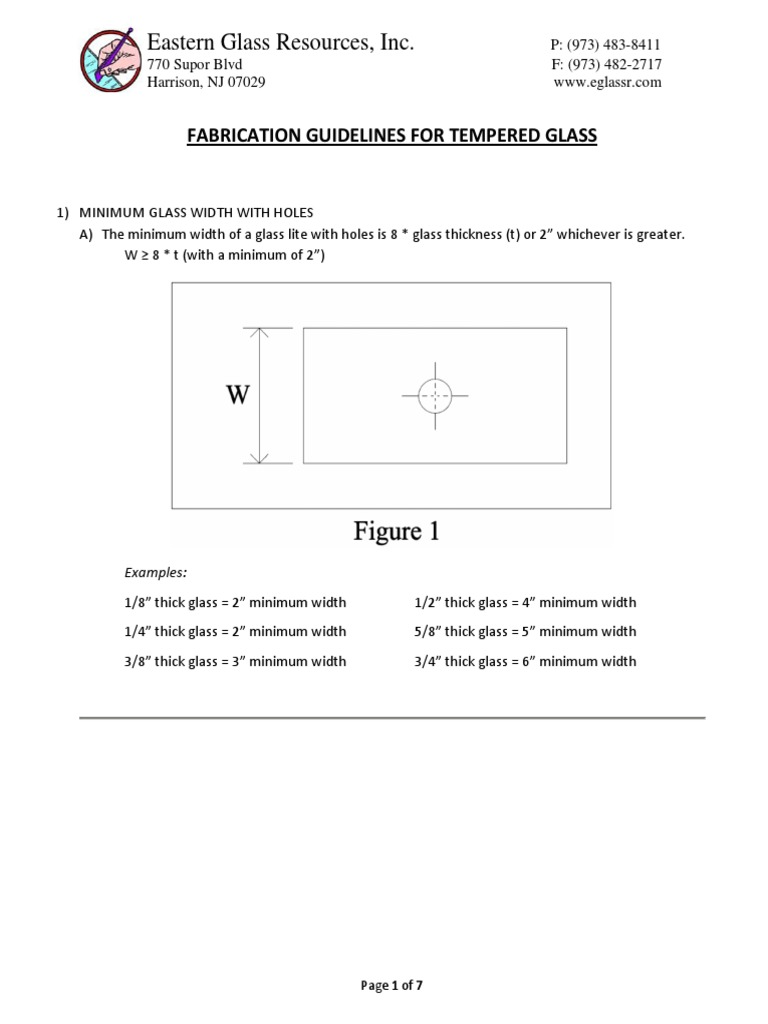Edge Distance, Pitch For Hole in Glass | PDF | Teaching Mathematics ...