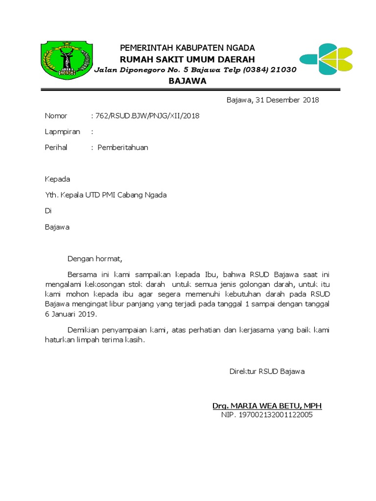 Surat Untuk Pmi | PDF