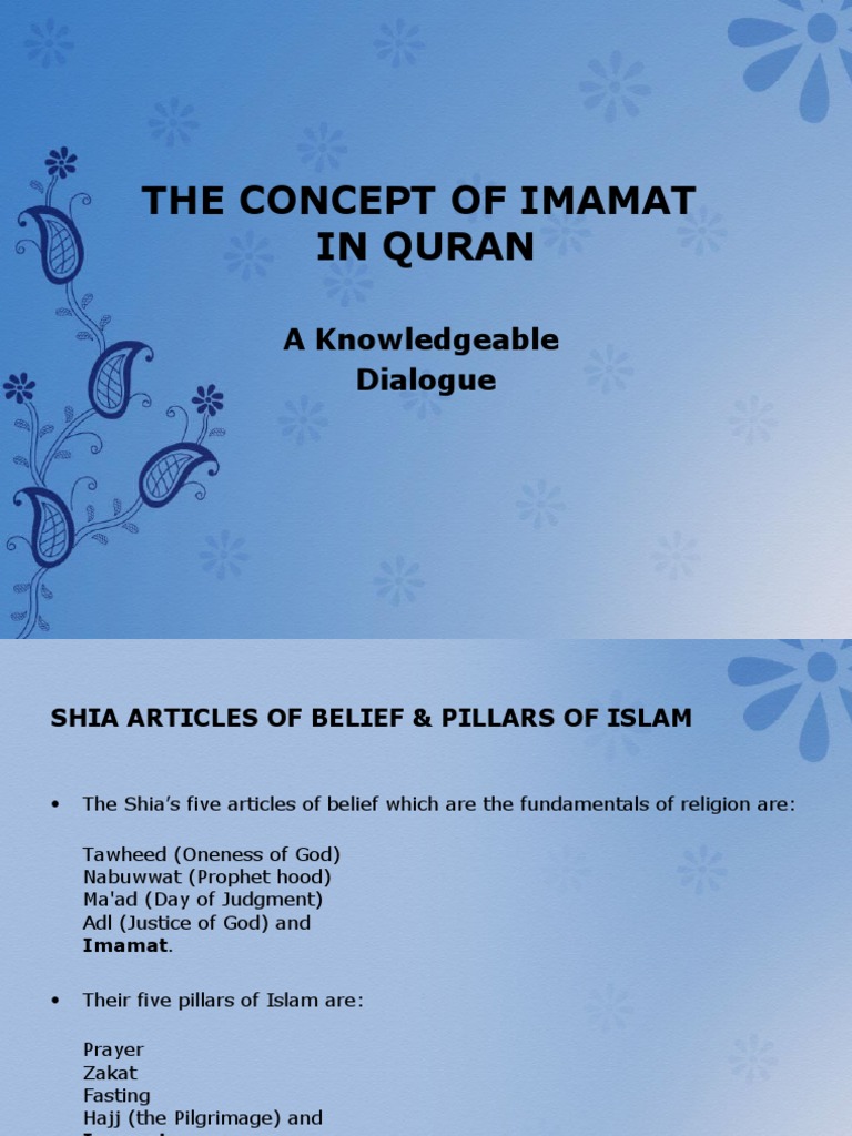 The Concept of Imamat in Quran | PDF | Shia Islam | Hadith