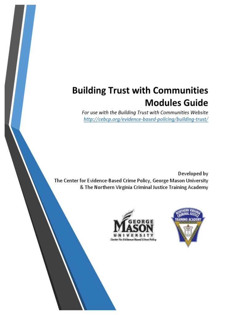 Building Trust Modules Guide | PDF | Police | Community