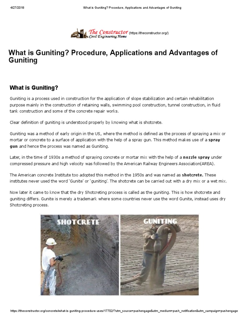 Understanding Guniting in Construction | PDF | Building Engineering ...