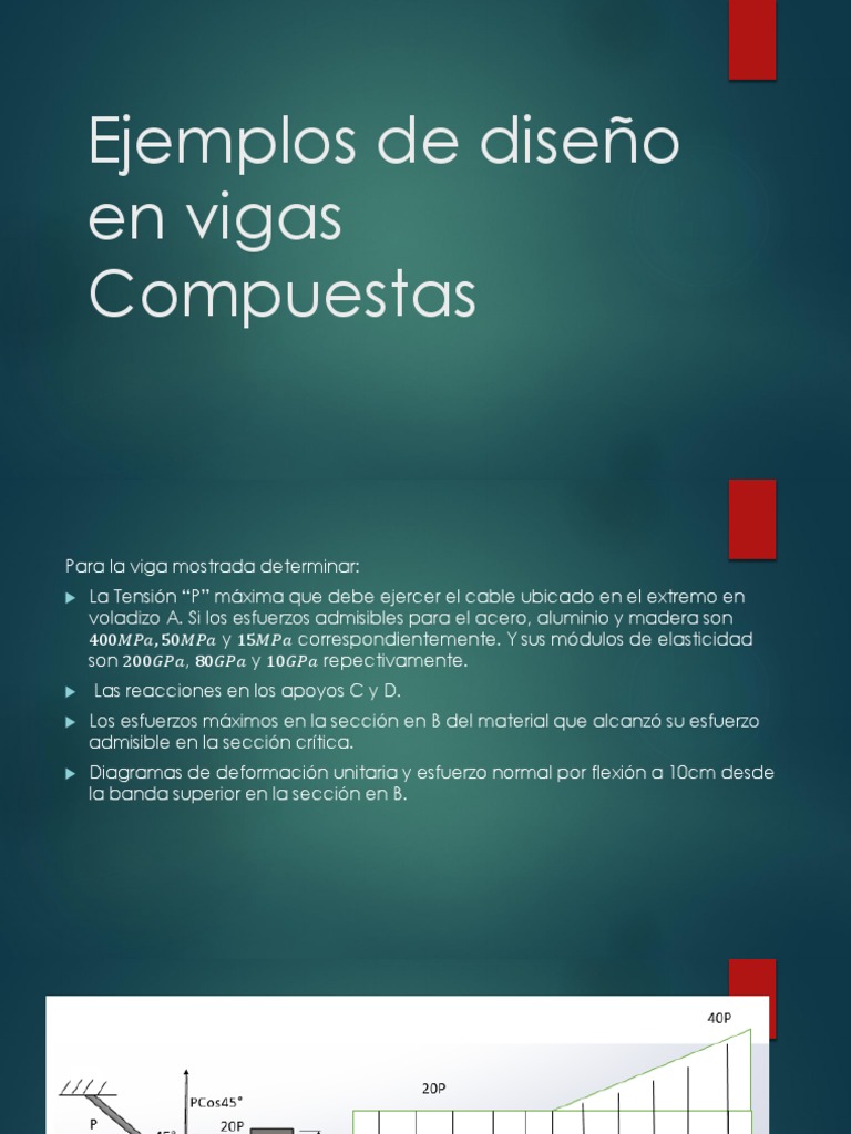 Ejemplos de Diseño en Vigas Compuestas | PDF | Doblar | Ingeniería de ...