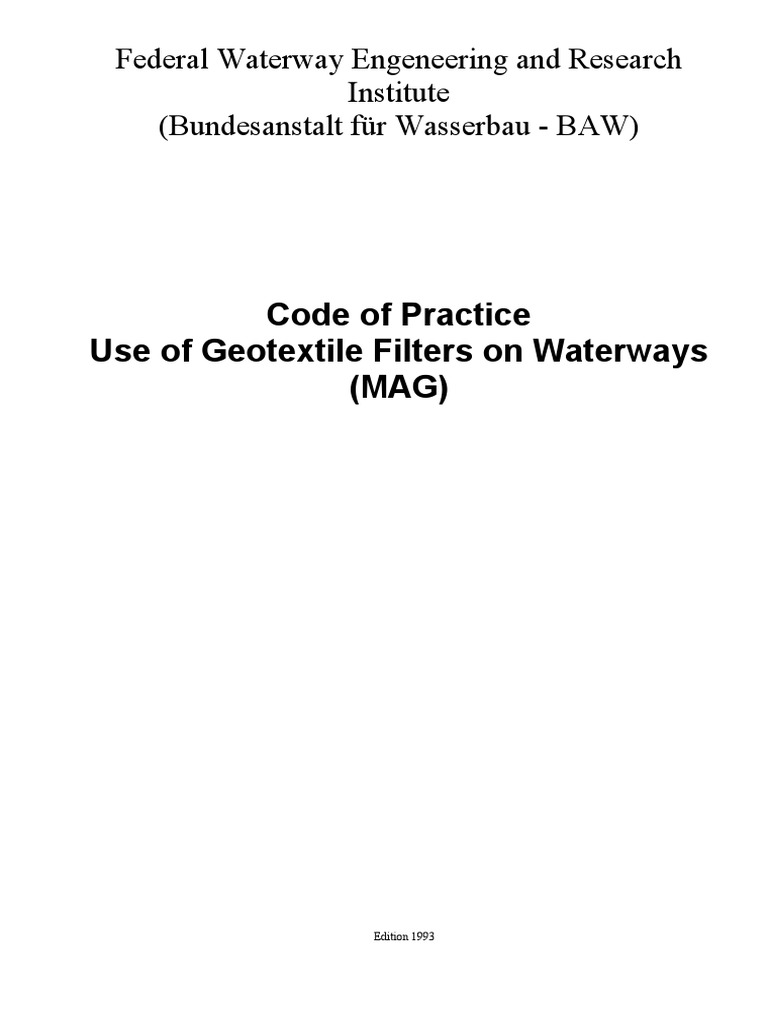 Geosynthetics Filter Codes of Practice | PDF | Filtration | Soil