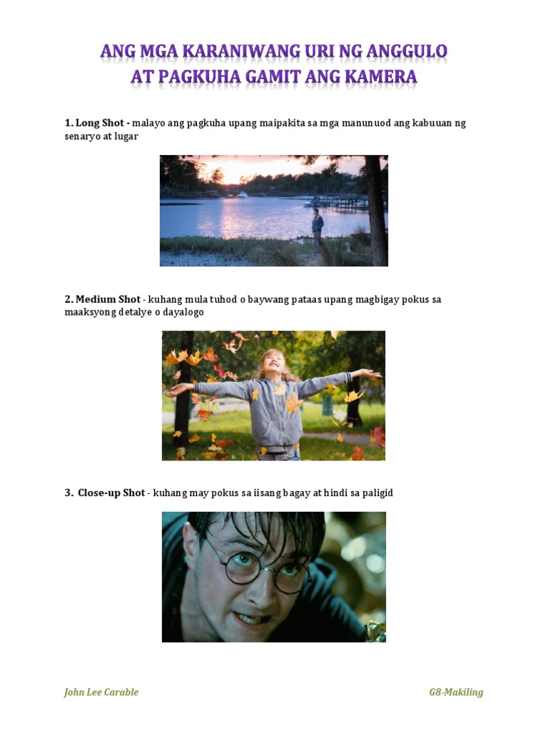 Ang Mga Karaniwang Uri NG Anggulo Camera | PDF
