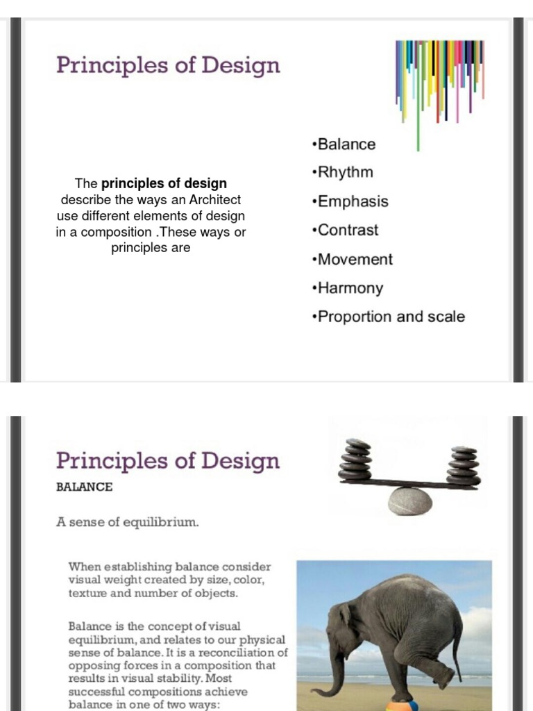 The Principles of Design Describe The Ways An Architect Use Different ...