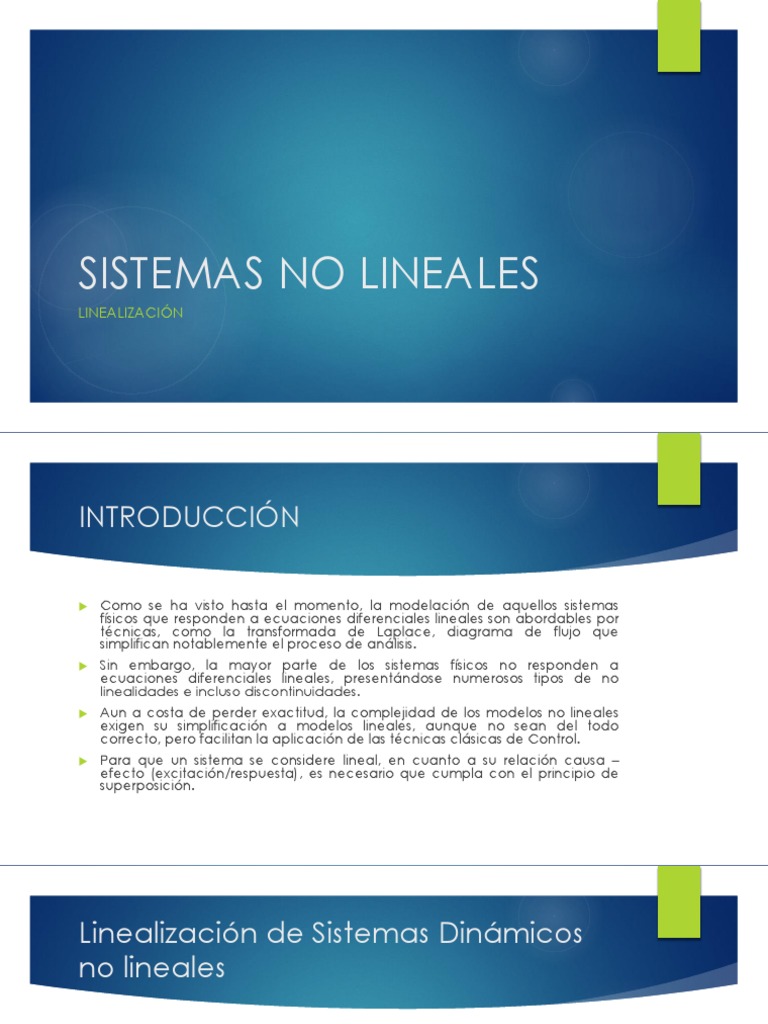 Sistemas No Lineales | PDF | Linealidad | Sistema no lineal