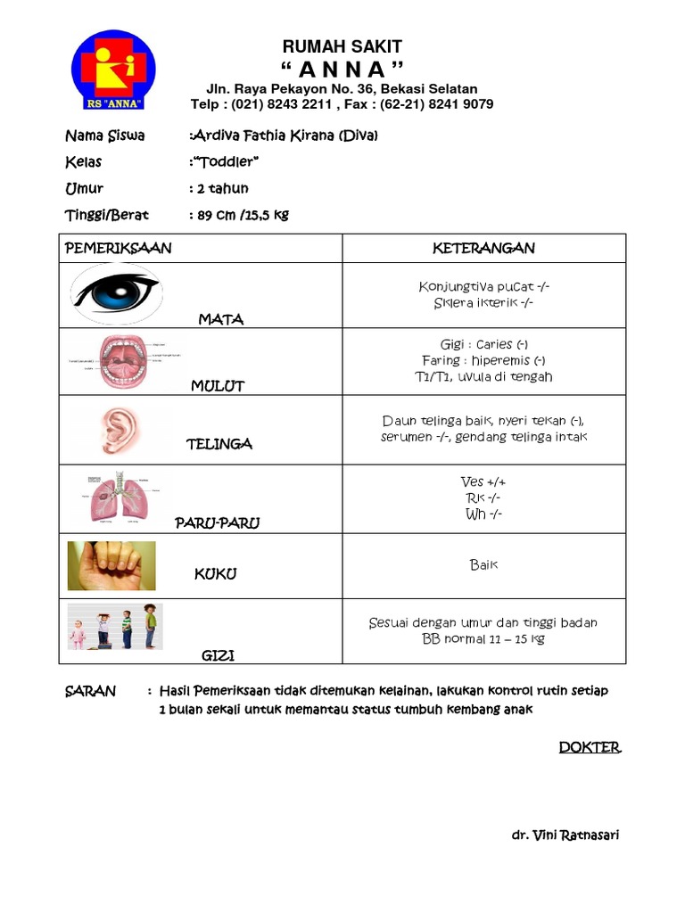 Contoh Hospital Form Hospital Tour | PDF