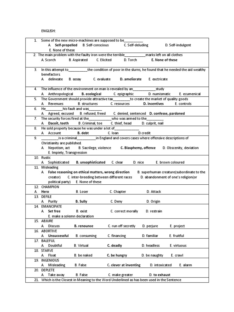 English Vocabulary & Grammar Quiz | PDF | Charles Darwin