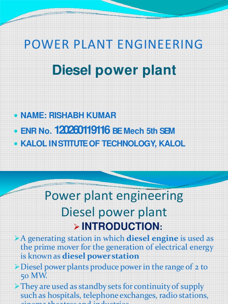 Diesel Power Plant Engineering Guide | PDF | Internal Combustion Engine ...