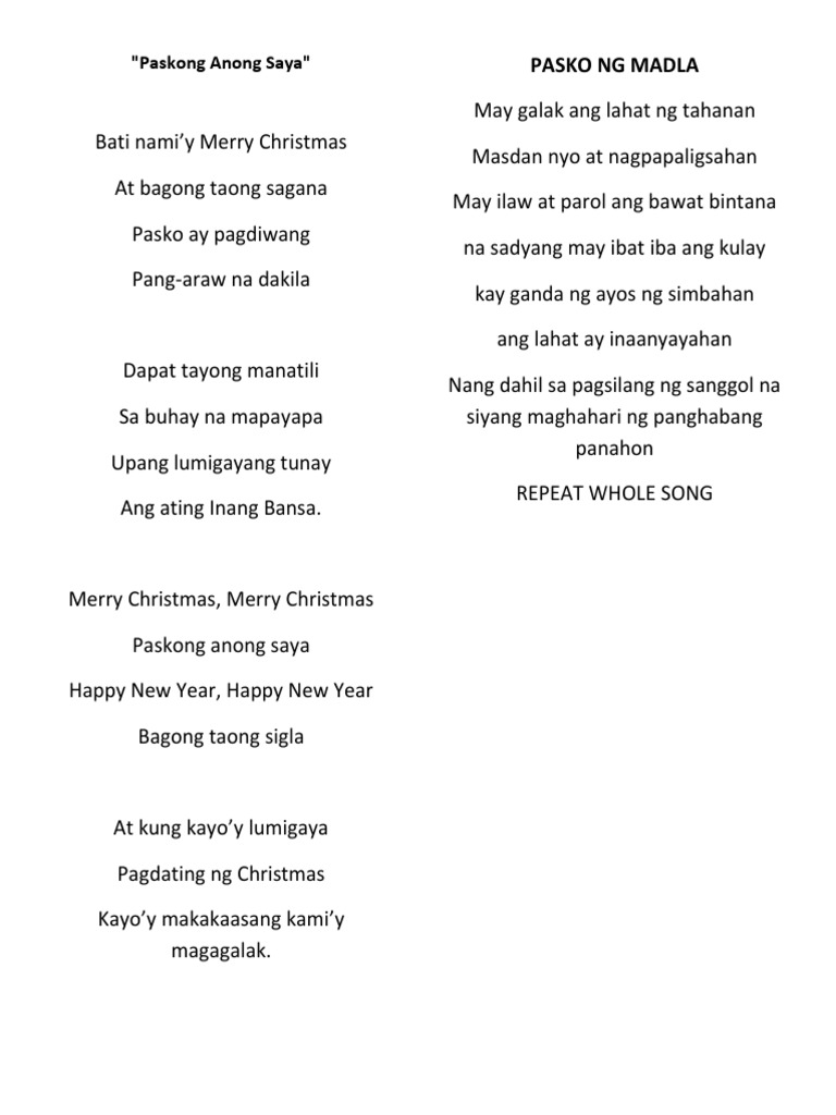 Kantang Pamasko | PDF