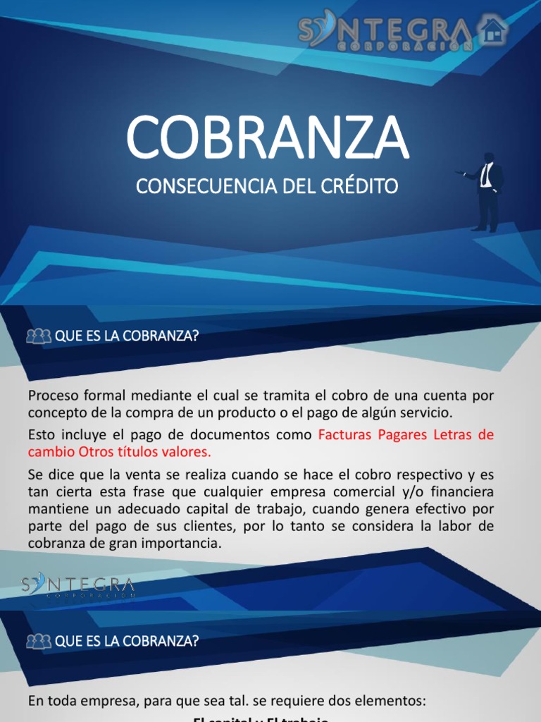 Que Es La Cobranza | PDF | Capital (economía) | Pagos