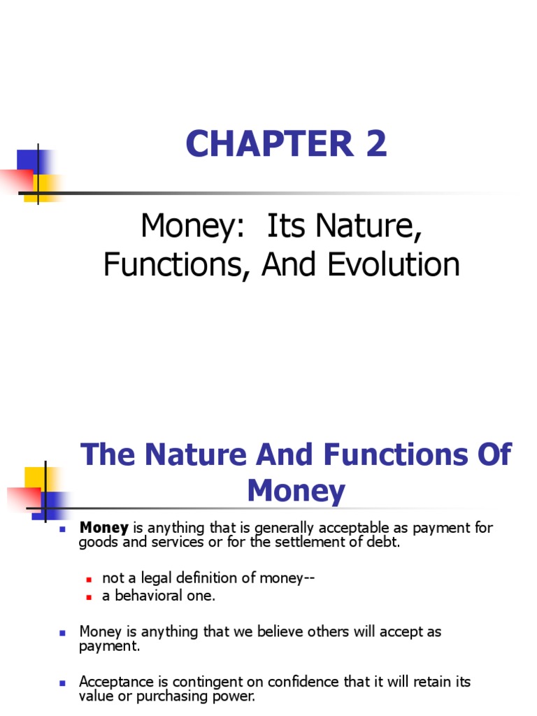 Money: Its Nature, Functions, and Evolution | PDF | Money Supply | Money