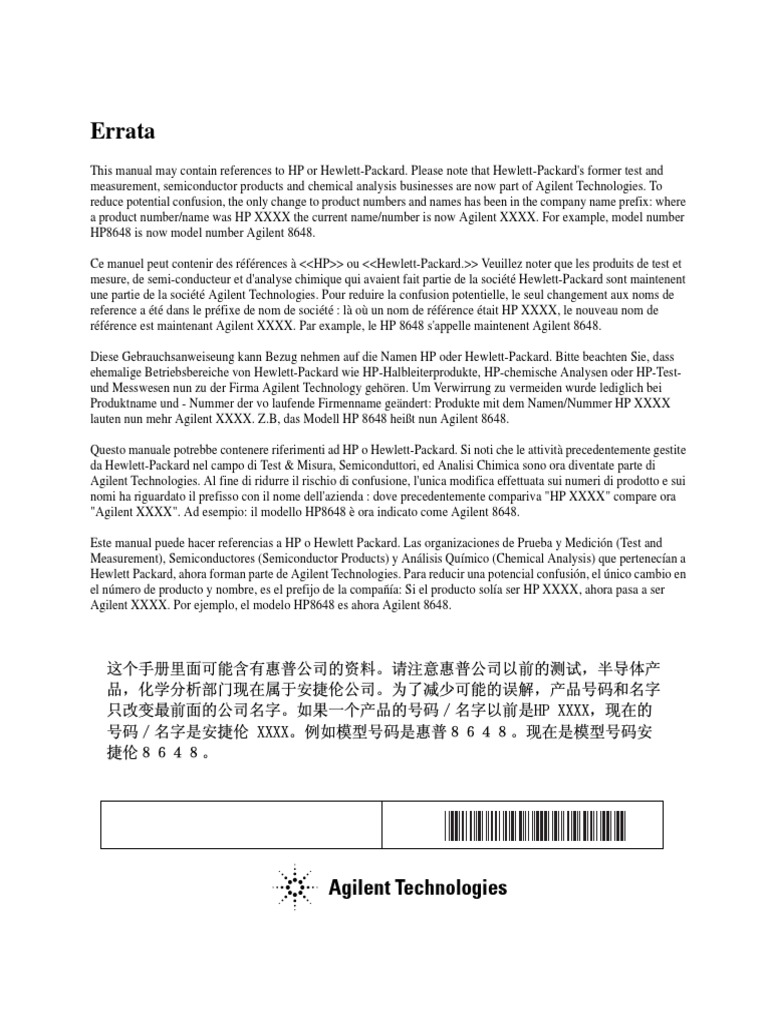 HP 8648 Universal Counter - Manual | PDF | New York Stock Exchange ...