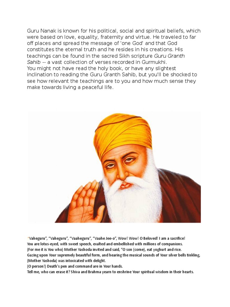 7 Teachings by Guru Nanak | PDF | Guru Granth Sahib | Guru Nanak