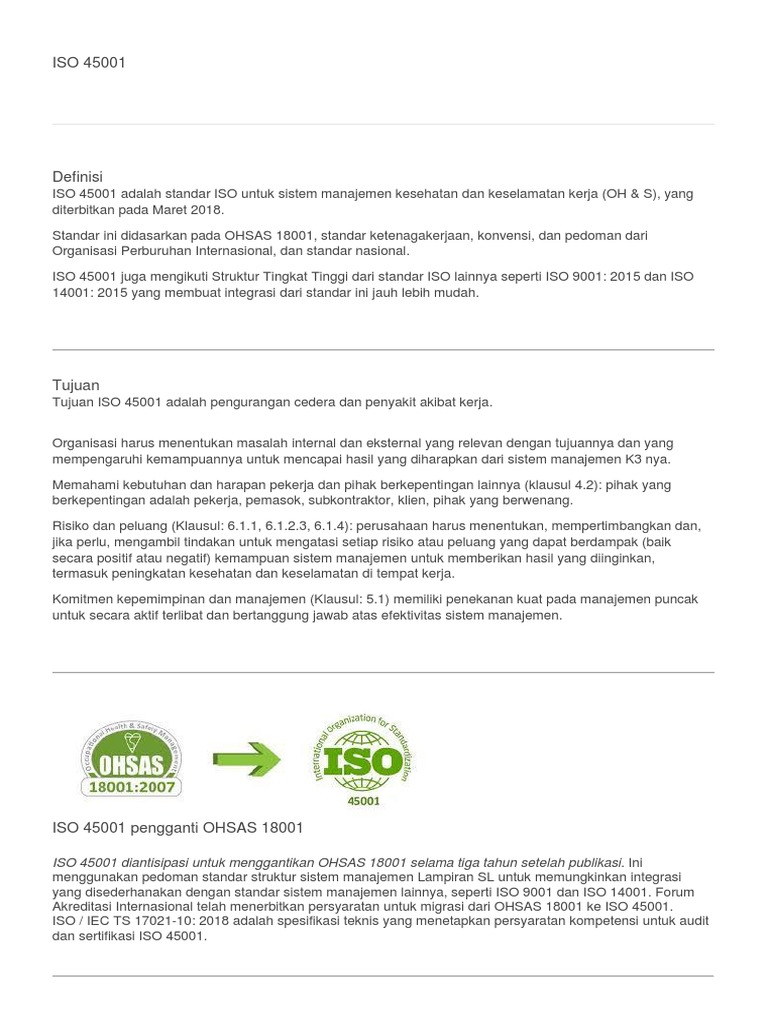 Pengertian Hazard DLM Iso 45001 | PDF