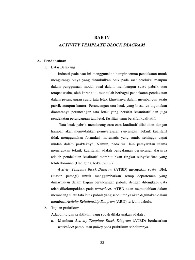 BAB IV - Activity Template Block Diagram | PDF