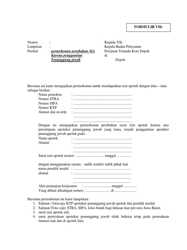 Formulir VIIc PDF | PDF