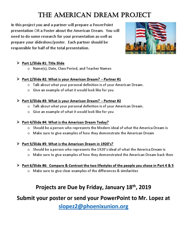 American Dream Project | PDF