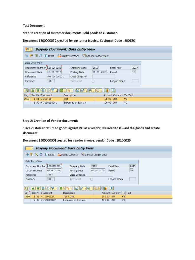 Vendor Customer Knock Off Entries | PDF