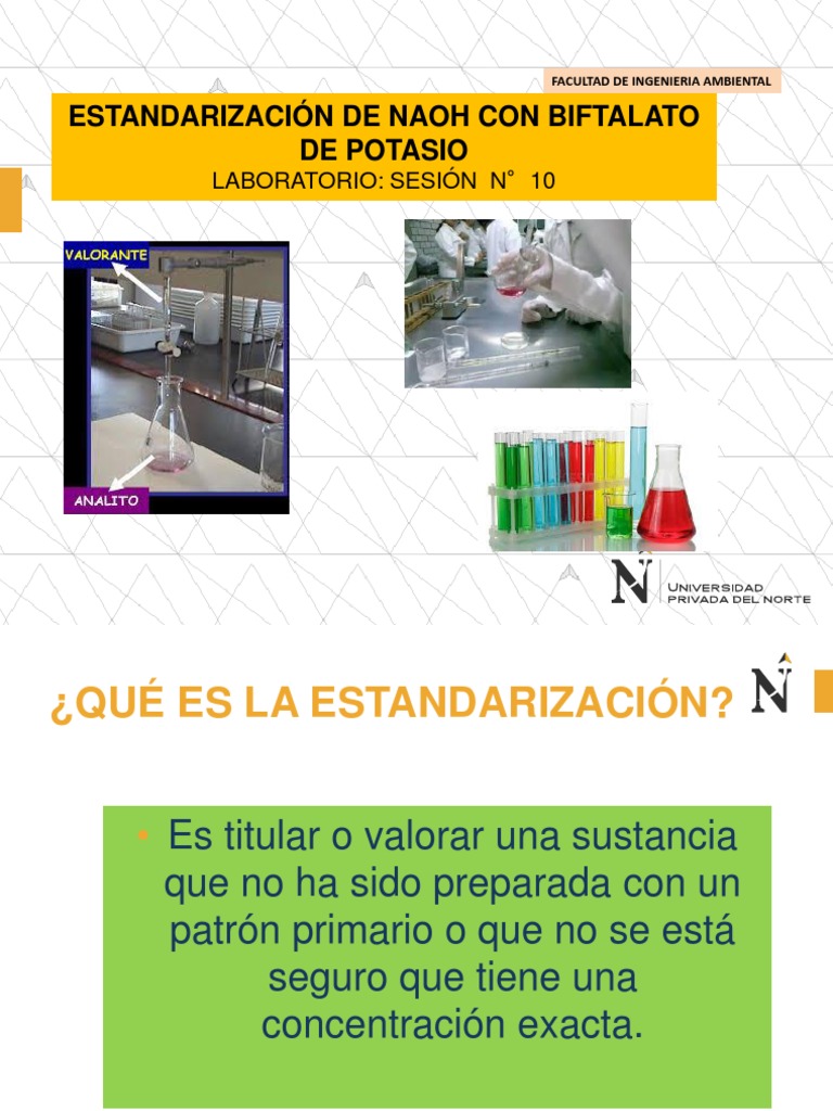 Estandarización de NaOH Con Biftalato de Potasio | PDF | Ciencia y ...