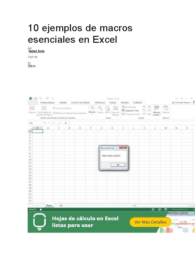 Ejemplos de Macros en Excel | PDF | Macro (informática) | Microsoft Excel