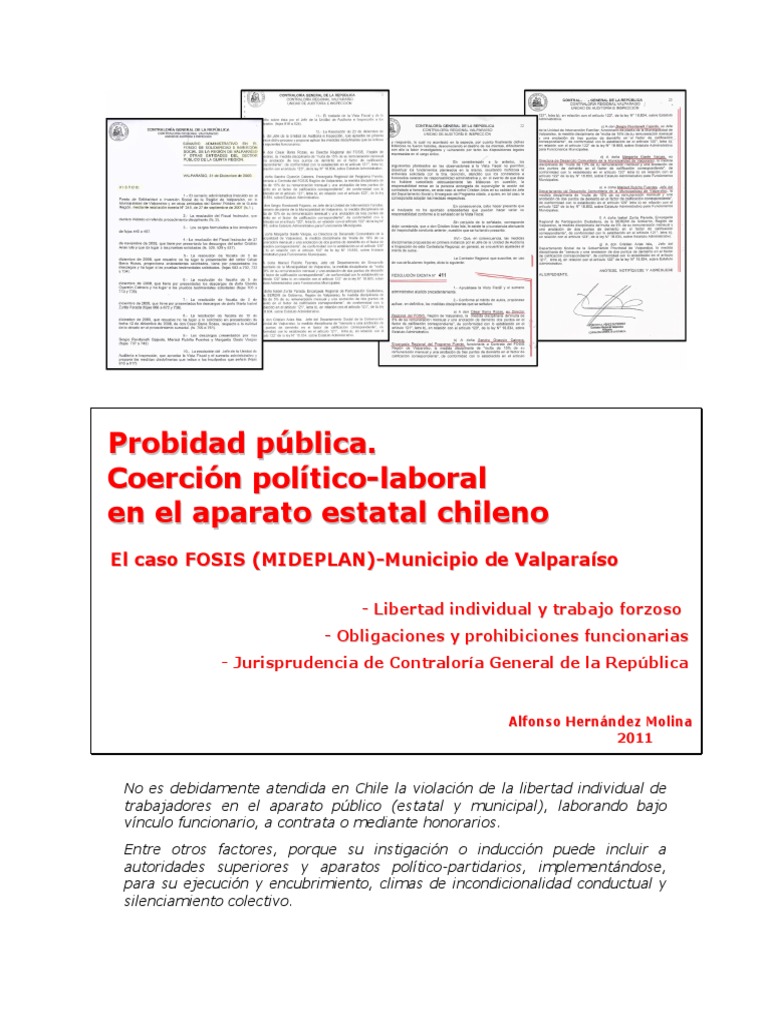 Coercion Politico Laboral en El Aparato Publico | PDF | Organización ...