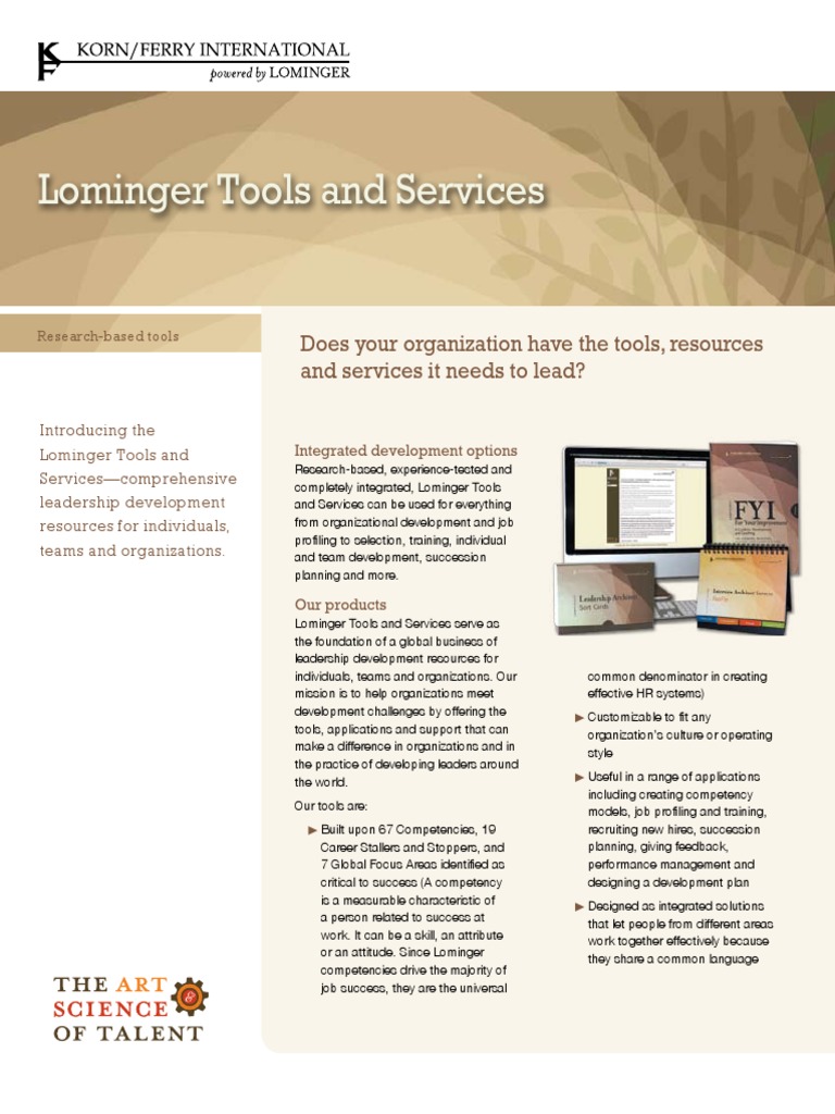 Lominger | PDF | Competence (Human Resources) | Talent Management