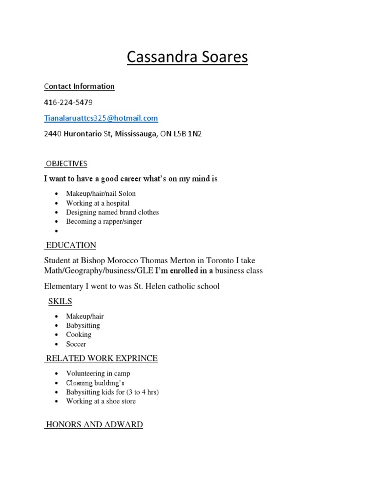 Cassandra Soares | PDF | Career & Growth