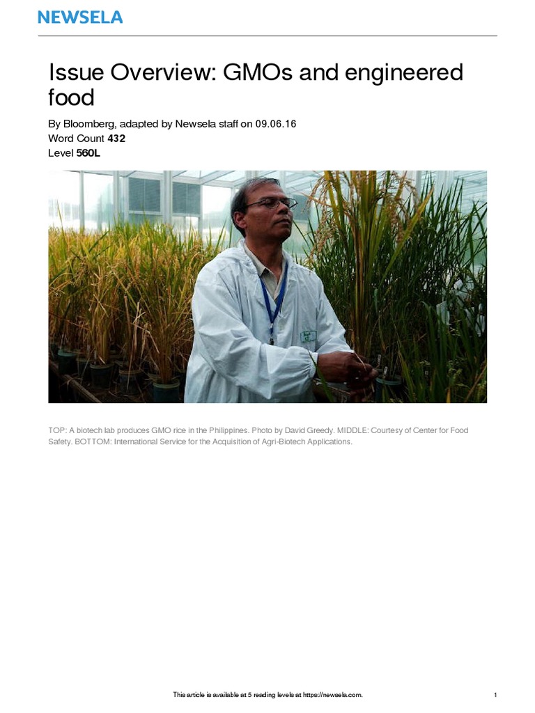 Understanding GMOs: Benefits and Concerns | PDF | Genetically Modified ...